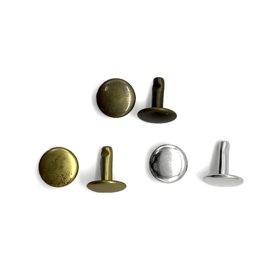 Solid Brass Flat Rivet - 10mm diameter | D.S. Horne Leather