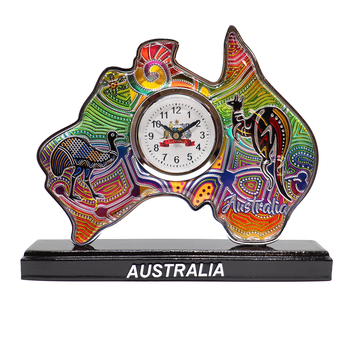 Clock - Aboriginal Rainbow Design | Adelaide Souvenir Warehouse