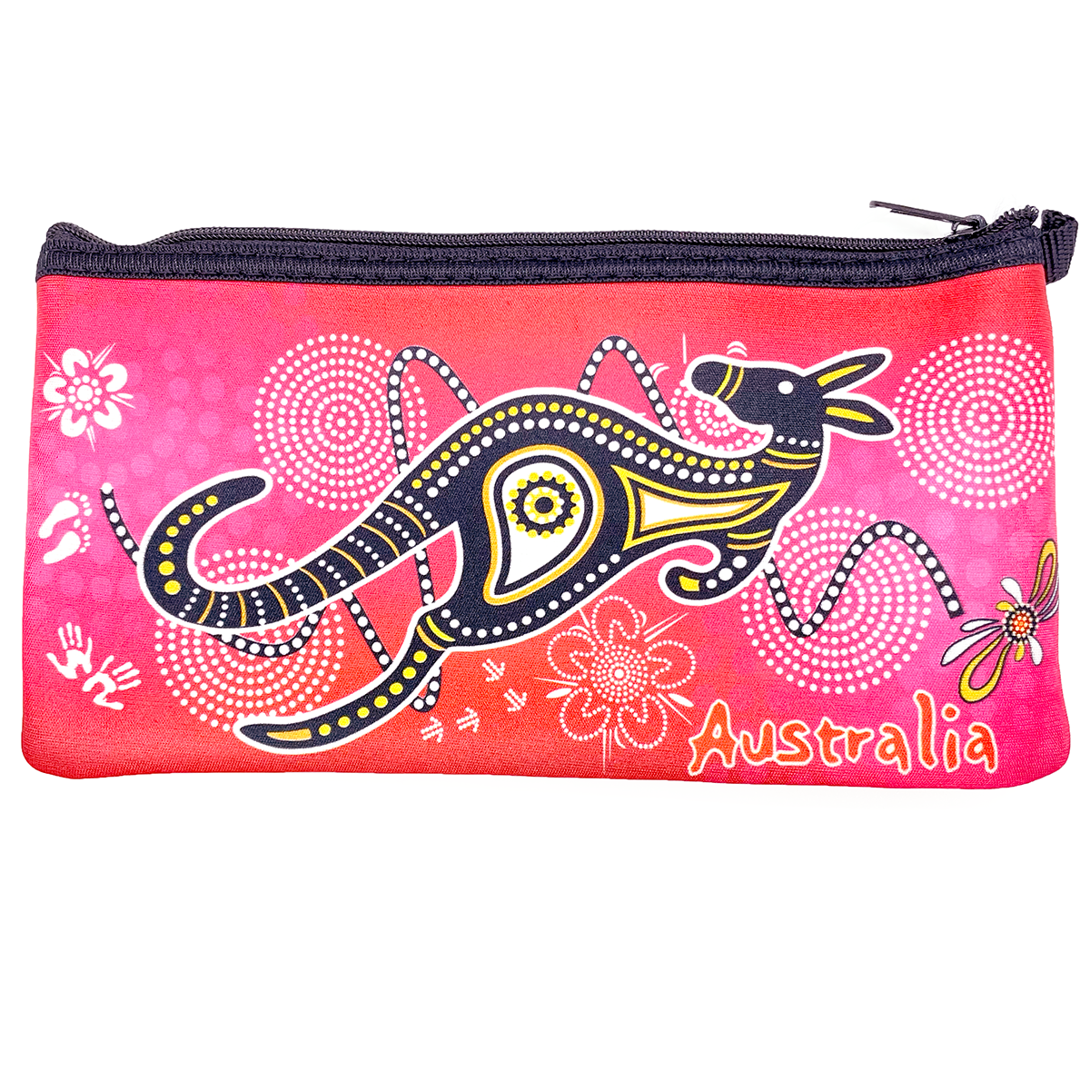 Pencil Case - Aboriginal Pink Kangaroo | Adelaide Souvenir Warehouse